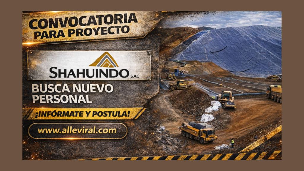 Oportunidad de Trabajo en SHAHUINDO